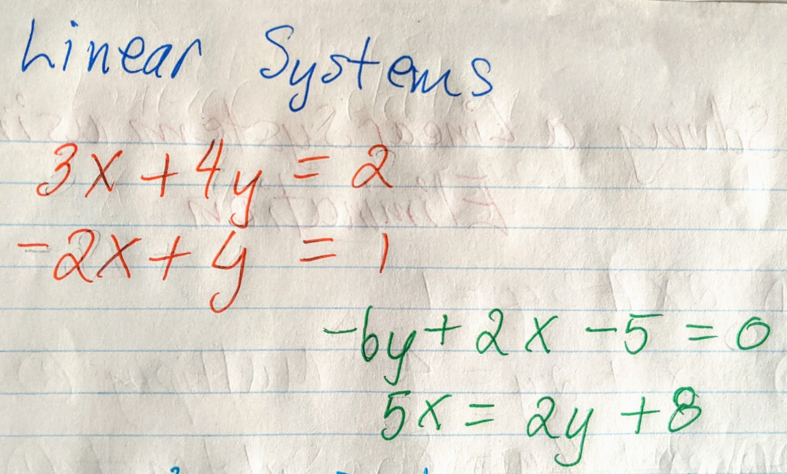 Linear systems of equations - Raise My Marks!